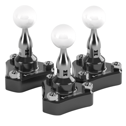 Magnetic Tooling Balls - Set of 3 - with 1" Zircon Spheres - MetrologyWorks