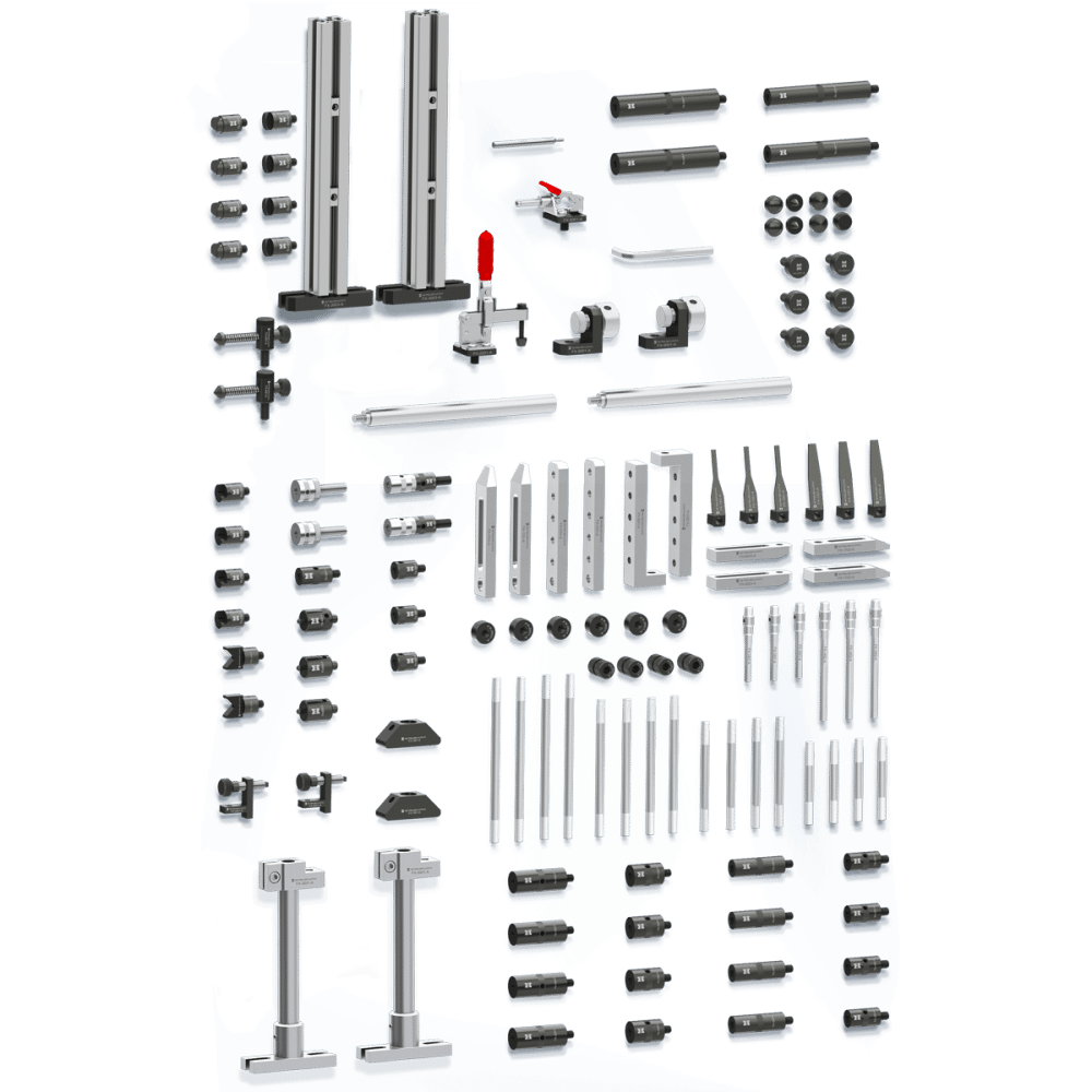 M6 Threaded Fixture Plate Clamping Kit - 124 Piece - MetrologyWorks