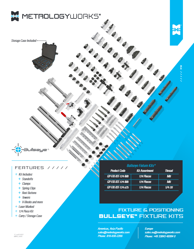 M6 Threaded Fixture Plate Clamping Kit - 124 Piece - MetrologyWorks