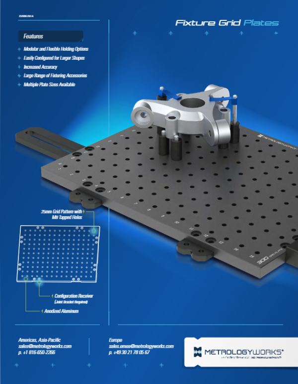 Fixture Grid Plate - M8x1.25 Threads - MetrologyWorks