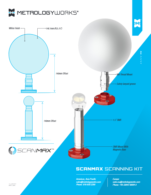 ScanMAX 146.1mm Laser Scanning Reference Sphere - MetrologyWorks