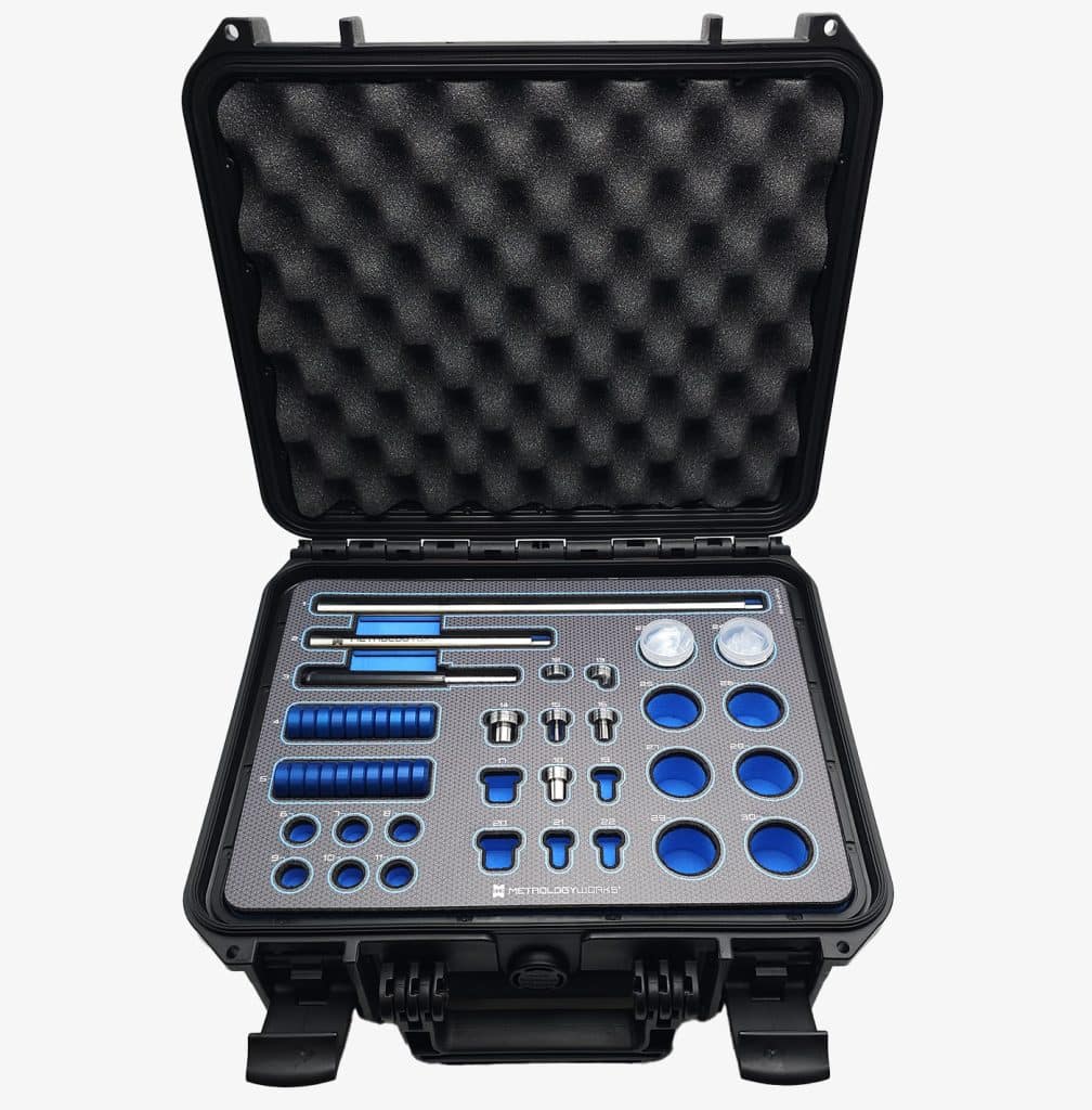 Bullseye Laser Tracker Tooling Kit - Metric for 0.5" SMR's - MetrologyWorks
